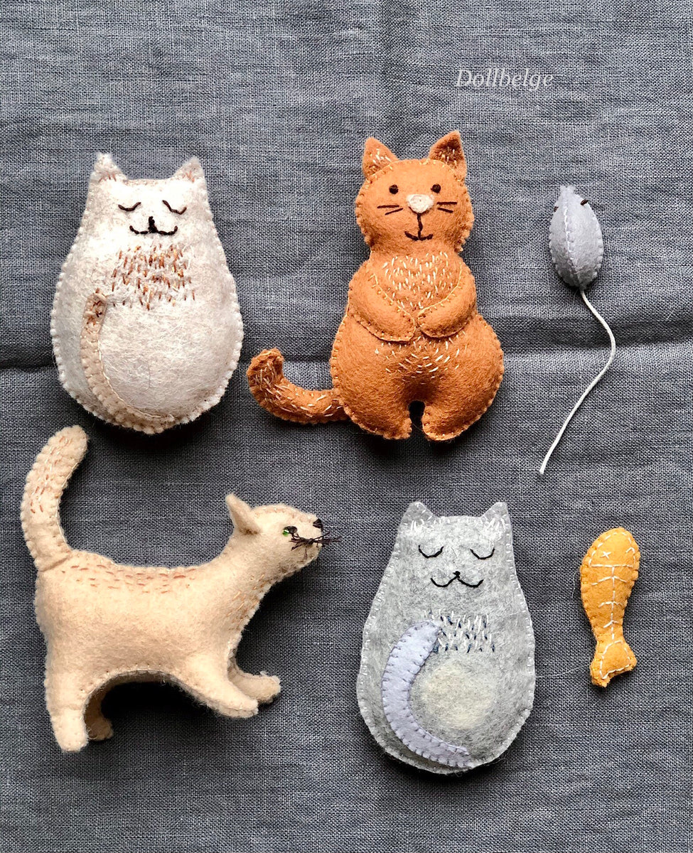 PDF Pattern - Cat Trio Georges, Mimi and Zizi the playing cats from fe ...